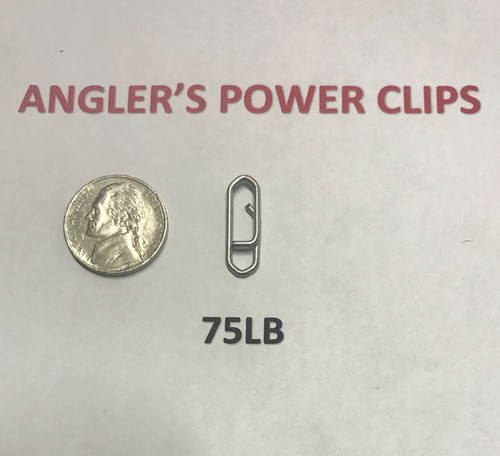 Anglers Power Clips Paperclip Fishing Lure Fast Snap 25 BULK pack 75lb ...