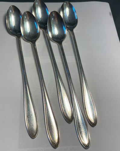 5 ONEIDA COMMUNITY PURITAN PLATE SILVERPLATE 7-3/8" ICED TEA SPOONS | eBay