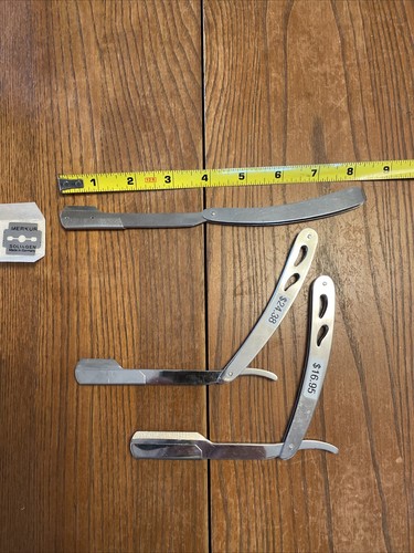 All 3 For $5 Plus Extra Left Over Blades Straight Edge Barber Razors ...