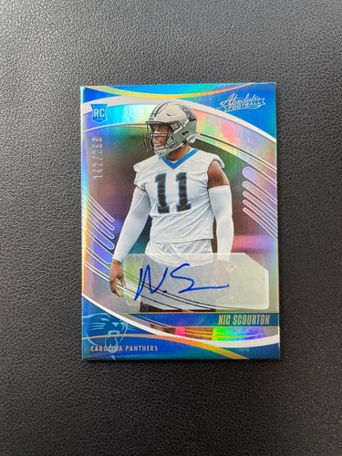 2025 Panini Absolute Football Nic Scourton Rc Rookie Auto 142/299 BJHT ...