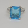 9ct Cocktail Party Ring Inspired 925 Sterling Silver Fancy Vivid Blue ...