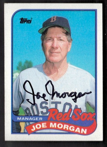 1989 Topps Joe Morgan Manager Card #714 Autograph Signed Red Sox | eBay