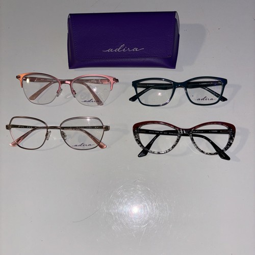 ADIRA EYEGLASSES FRAMES BLACK AND Multi LOT OF FOUR WITH FREE CASE | eBay