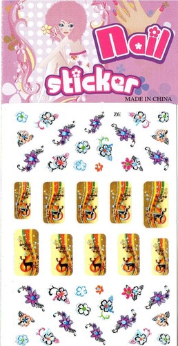 PLANCHE DE NAIL ART - STICKERS ONGLES - NEUF - STI63 | eBay