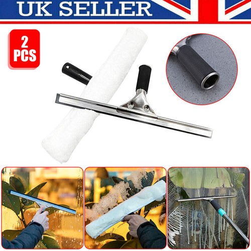 14" Professional Window Cleaning Equipment Glass Rubber Squeegee Blade ...