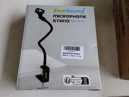 ZealSound H1 Microphone Stand Gooseneck Flexable Black | eBay