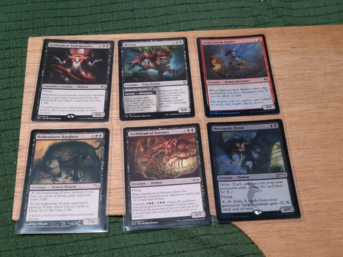 MTG Demon x6-Necropolis Fiend(FOIL)Hollowborn Barghest,Kothophed,Soul ...