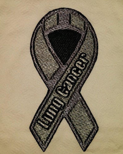 Lung cancer awareness motorcycle biker embroidered vest patch iron on ...