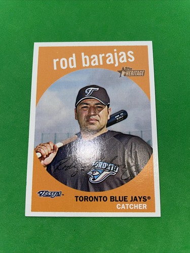 Topps Heritage Baseball Card Rod Barajas Toronto Blue Jays Baseball ...