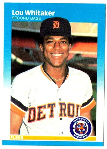 Lou Whitaker 1987 Fleer #168 (ex-mt) Detroit Tigers (A) | eBay