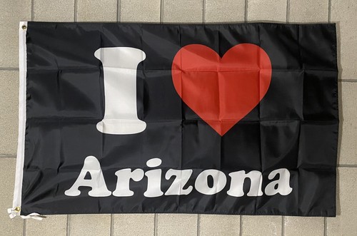 I Love Arizona Heart Flag FREE SHIP Conquer State Beer Man Cave Home ...