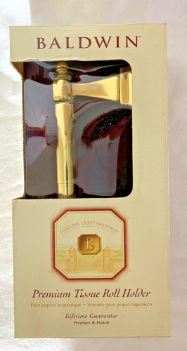 Brand New Baldwin Solid Brass Premium Tissue Toilet Roll Holder Madison ...
