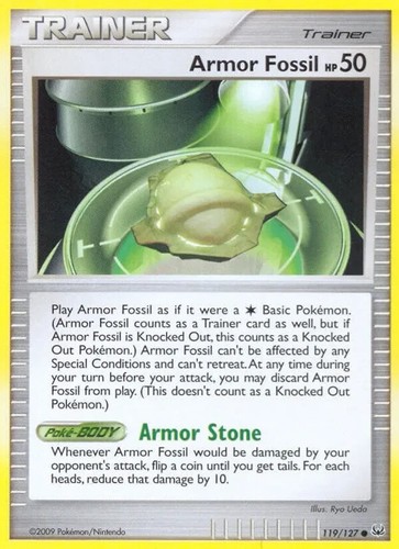 Armor Fossil 119/127 Platinum Common Moderate Play Pokemon DNA GAMES | eBay