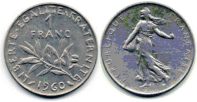 1960 1 Franc Coin for sale | eBay