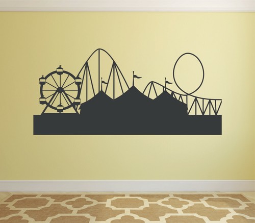 Fun Kids Roller Coaster Ride Rides Amusement Decal Decals For Rooms ...