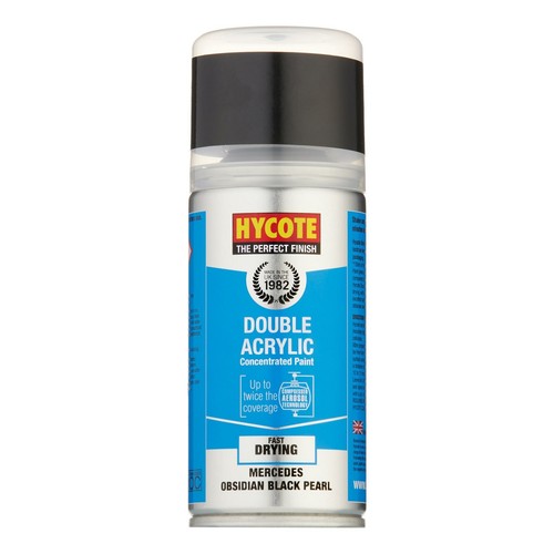 1 X Hycote MERCEDES Obsidian Black Double Acrylic Spray Paint 150ml ...