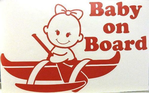 HAWAIIAN BABY GIRL ON BOARD OUTRIGGER CANOE VINYL CAR HOME DECAL ...