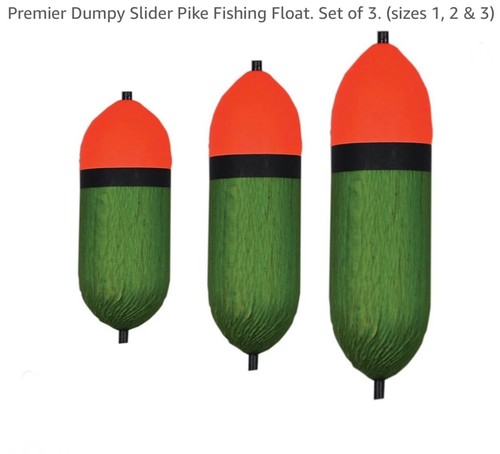 Premier Dumpy Slider Pike / Zander Fishing Floats. All Sizes Available | eBay