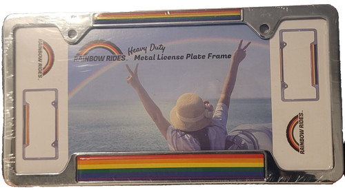 Pride License Plate Frame: Chrome-plated Heavy Duty Metal | eBay
