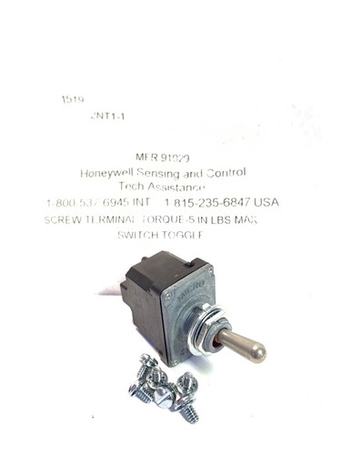Honeywell 2NT1-1 MICRO SWITCH Toggle Switches NT Series Double Pole Double ... for sale online ...
