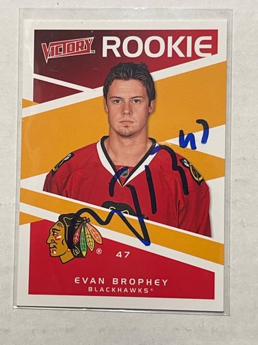 Chicago Blackhawks EVAN BROPHEY Signed Card | eBay