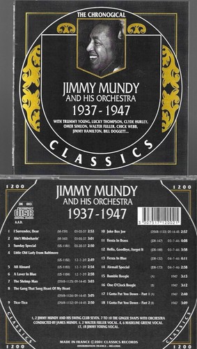 JIMMY MUNDY-1937-47-CLASSICS CD LONG OUT OF PRINT-JUST REISSUED-NEW CD ...