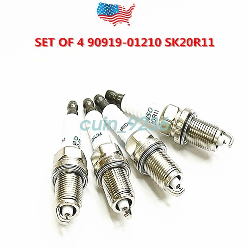 SET OF 4 90919-01210 SK20R11 OEM DENSO 3297 SparkPlugs Iridium Camry ...