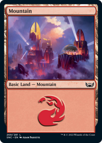 Mountain (269) FOIL Streets of New Capenna NM Basic Land MAGIC MTG CARD ...