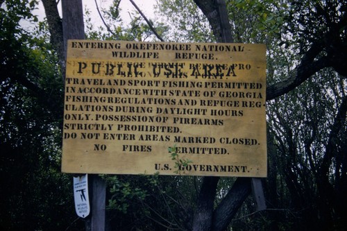 S1695 GA Georgia Waycross Okefenokee Swamp Park Sign 35 MM Slide Photo ...