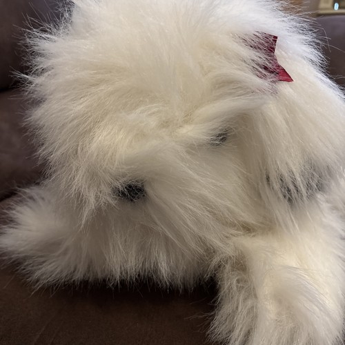 Vintage Old English Sheep Dog Soft 14” Plush Puppy With Red Bow ...