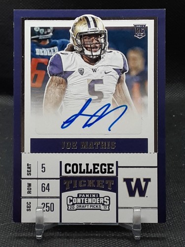 JOE MATHIS 2017 CONTENDERS DRAFT AUTO ROOKIE WASHINGTON HUSKIES | eBay