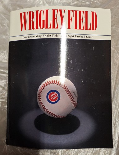 1988 Chicago Cubs Wrigley Field First Night Game Commemorative Program ...