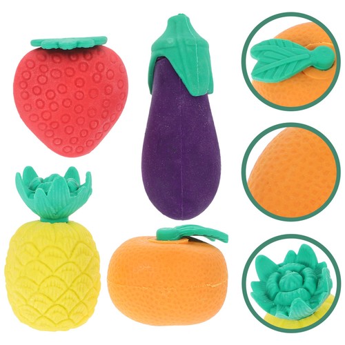 4Pcs Kids Erasers Food Erasers Rubber Erasers Toys Stationery Erasers ...