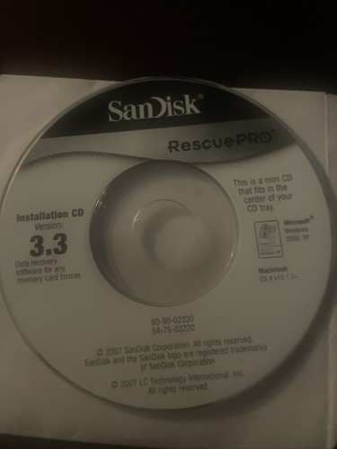 San Disc Rescue PRO MINI CD | eBay