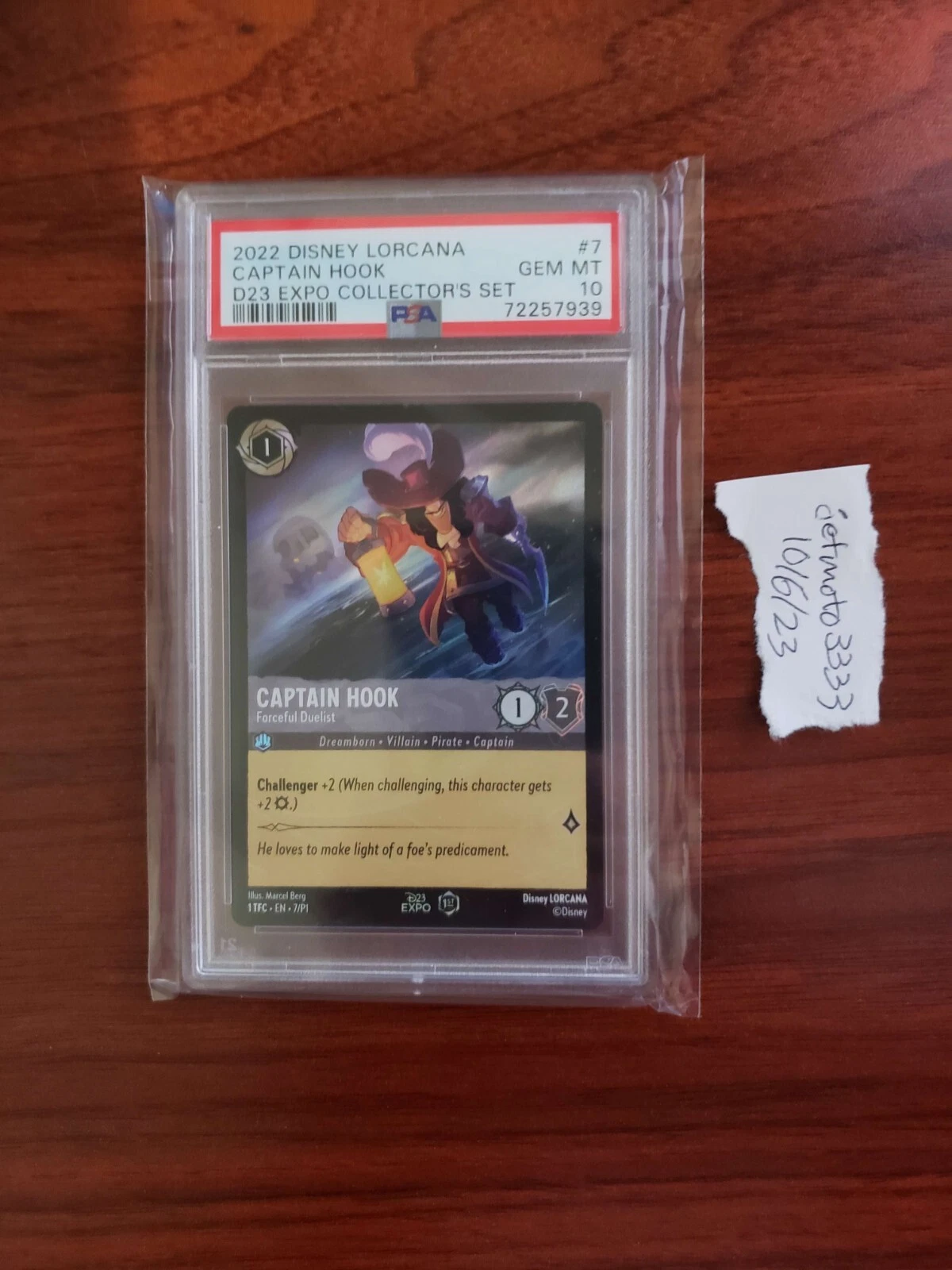 Captain Hook 2022 D23 Promos #7 Promo Price Guide - Sports Card Investor