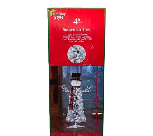 28968 - 4ft Christmas Snowman Tree Holiday Decoration |G-146| | eBay