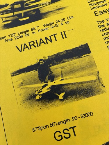 Custom Cutters Variant II Giant Scale R/c Balsa Model Airplane Kit | eBay