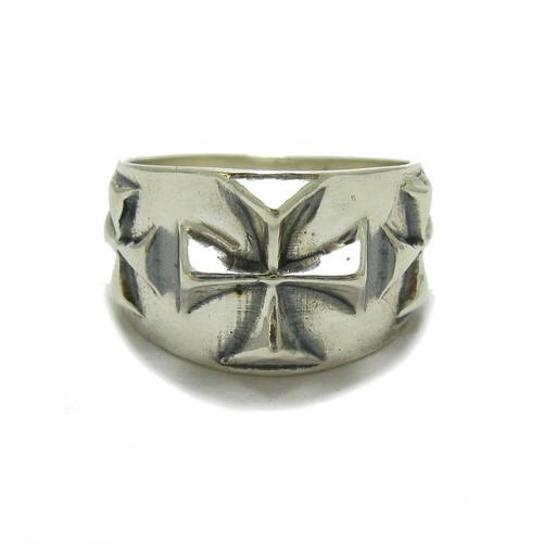 Genuine Sterling Silver Ring Hallmarked Solid 925 Maltese Cross ...