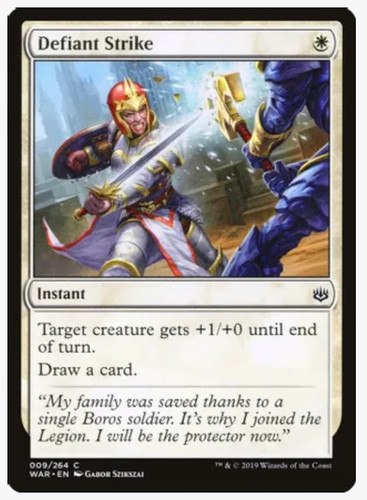 Magic the Gathering Cards Defiant Strike (4x) PLAYSET MtG War of the ...