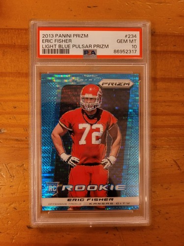 2013 Prizm Light Blue Pulsar #234 Eric Fisher Rookie Card PSA 10 Gem ...