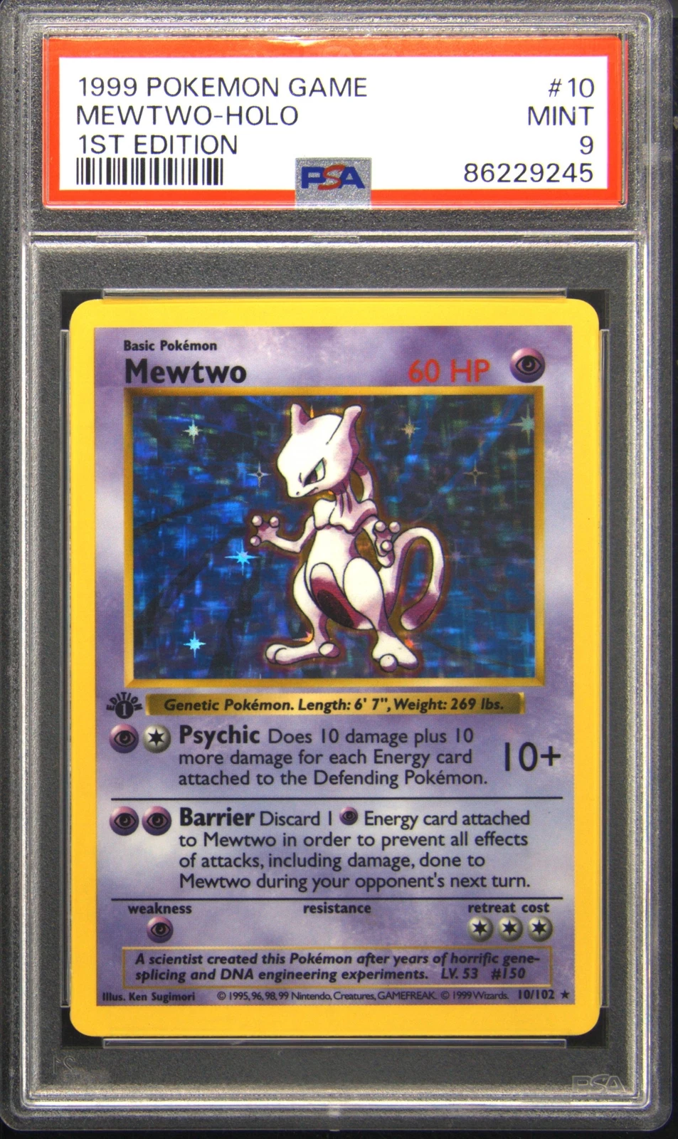 Mewtwo 1999 Pokemon Game #10 1st Edition Holo Price Guide - Sports Card ...
