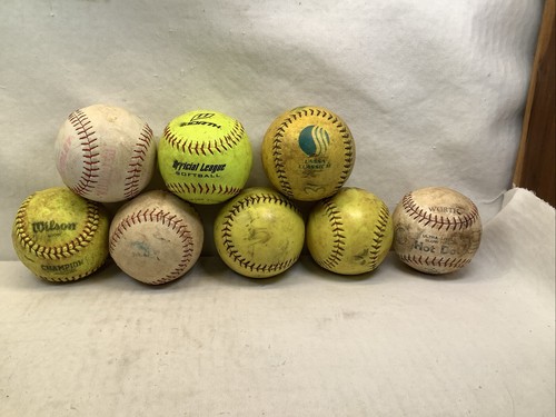 Softballs Used Balls Lot Of 8 -12in | eBay