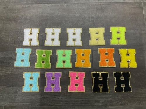 Chenille Letter “H” Patches 2.2" Embroidered Patch (Various Colors ...