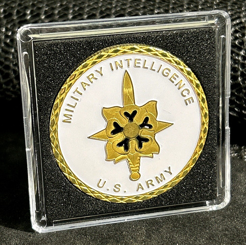 US Army MILITARY INTELLIGENCE Challenge Coin w Case | eBay