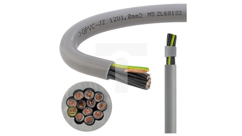 Control cable numbered wires OPVC-JZ 300/500V 12x1 gray TKD strand ...