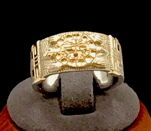 Roderick Tenorio RMT Sterling Silver And 14K Yellow Gold Ring 8.9 Gms ...