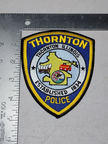 LE8 b6 Police patch patches Illinois Thornton established 1834 | eBay