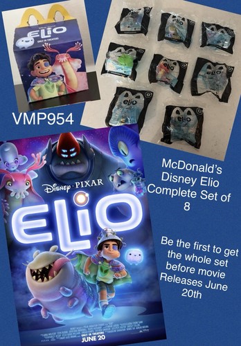 🌟 McDonald’s ELIO Disney Pixar Happy Meal Toys -Complete Set Of 8 ...