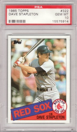 1985 Topps Baseball - PSA 10 Gem Mint - Dave Stapleton - #322 - Boston ...