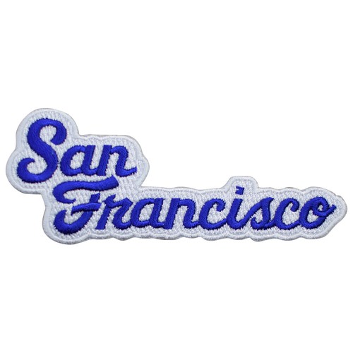 San Francisco Patch - California, Blue/White SF Script Badge 4-5/8 ...